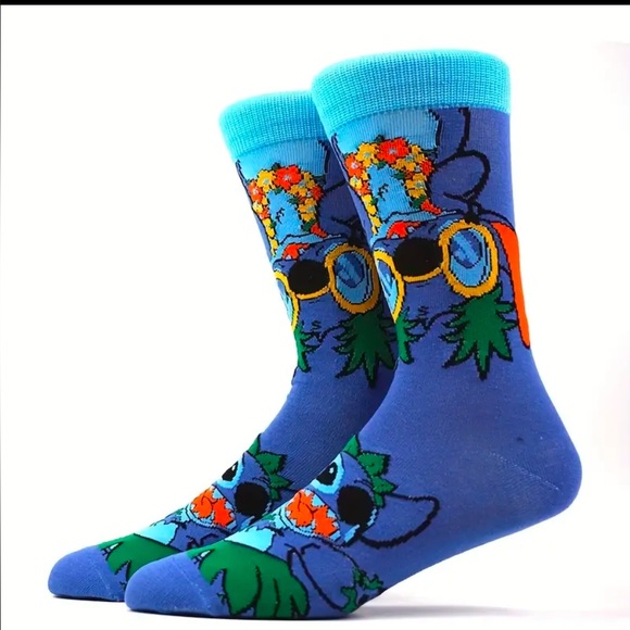 Underwear & Socks | New Stitch Blue Patterned Socks | Poshmark